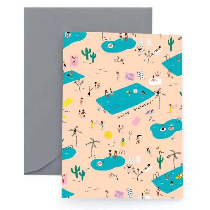 Pool Party Forever - Birthday Card – Geometry Garden & Floral Shop