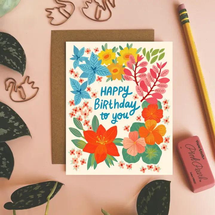 Happy Birthday To You Card – Geometry Garden & Floral Shop