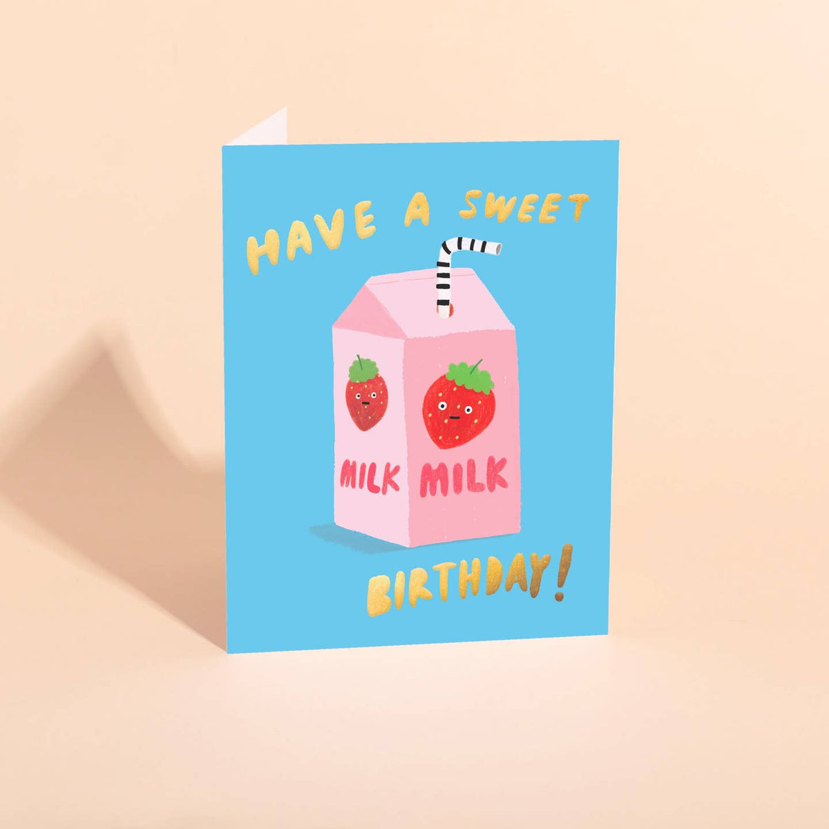 Strawberry Milk Card – Geometry Garden & Floral Shop