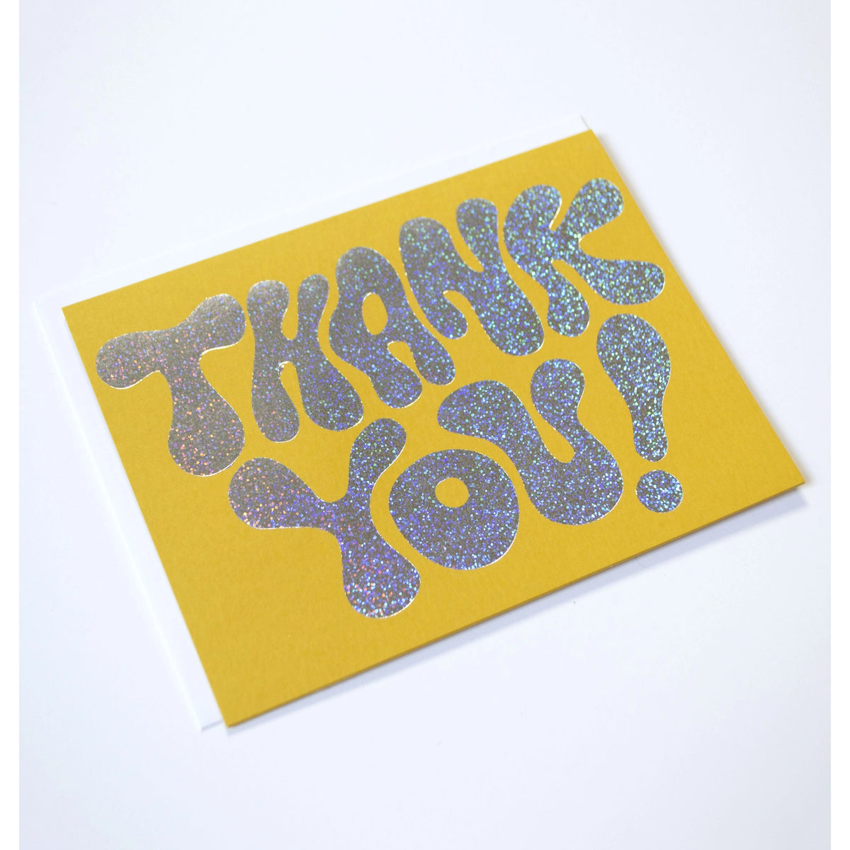 Glitter Hologram Foil Thank You Card – Geometry Garden & Floral Shop